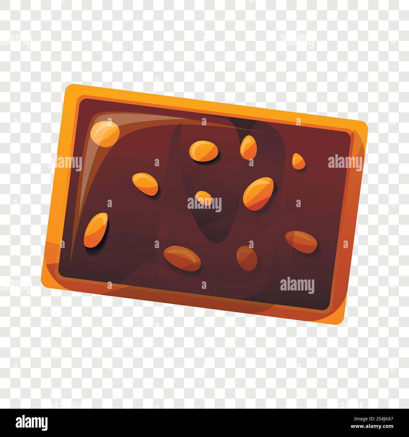 Chocolate nut biscuit icon. Cartoon of chocolate nut biscuit vector ...