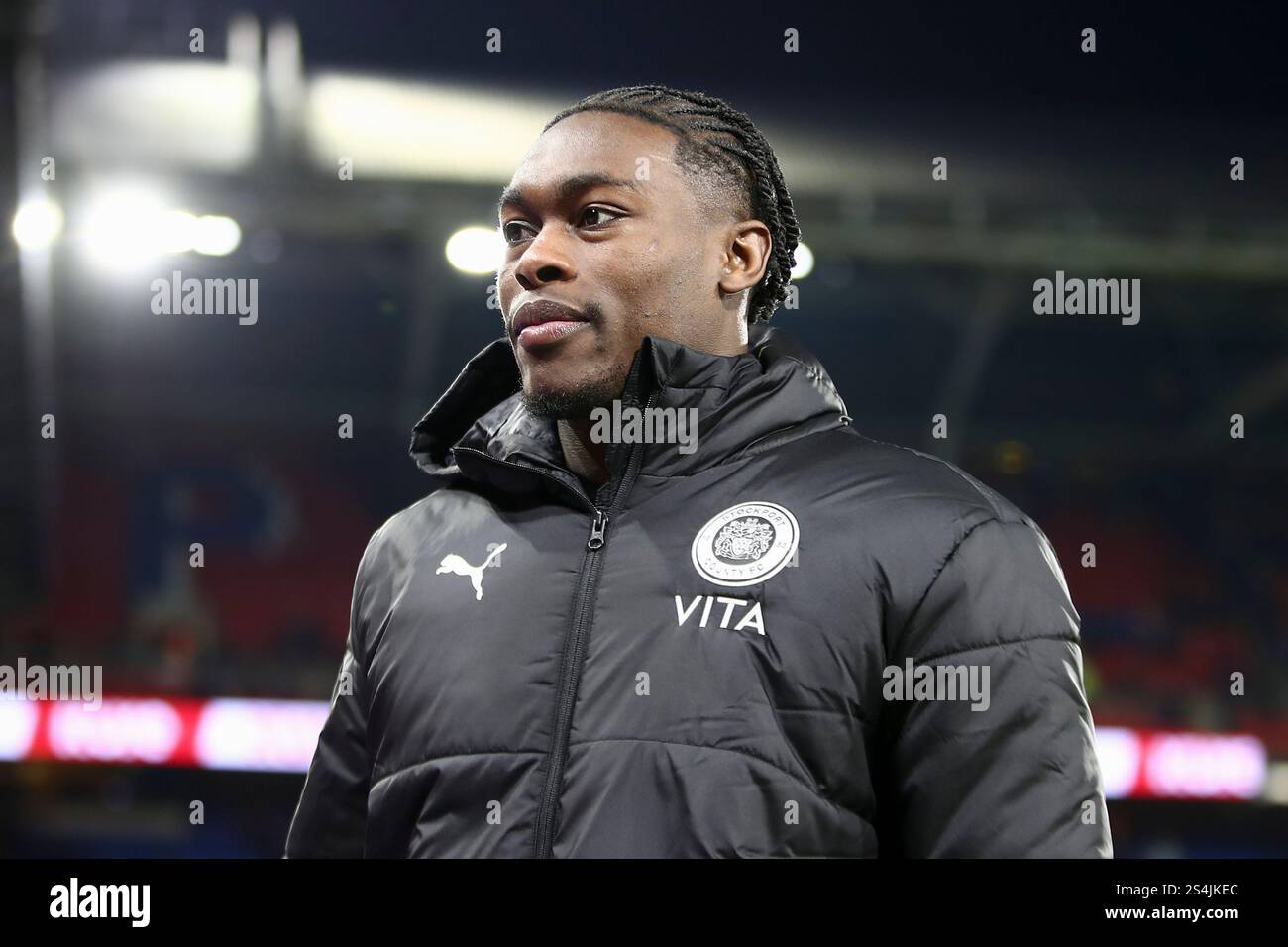 Selhurst Park, London on Sunday 12th January 2025. Isaac Olaofe of ...