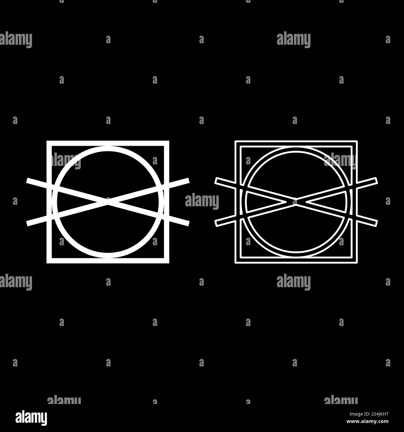 Prohibited drying and spin Clothes care symbols Washing concept Laundry ...