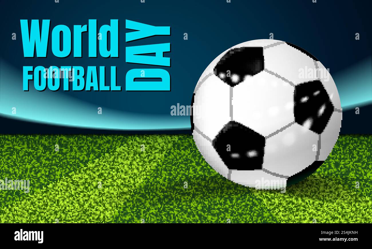 Football day concept background. Realistic illustration of football day ...