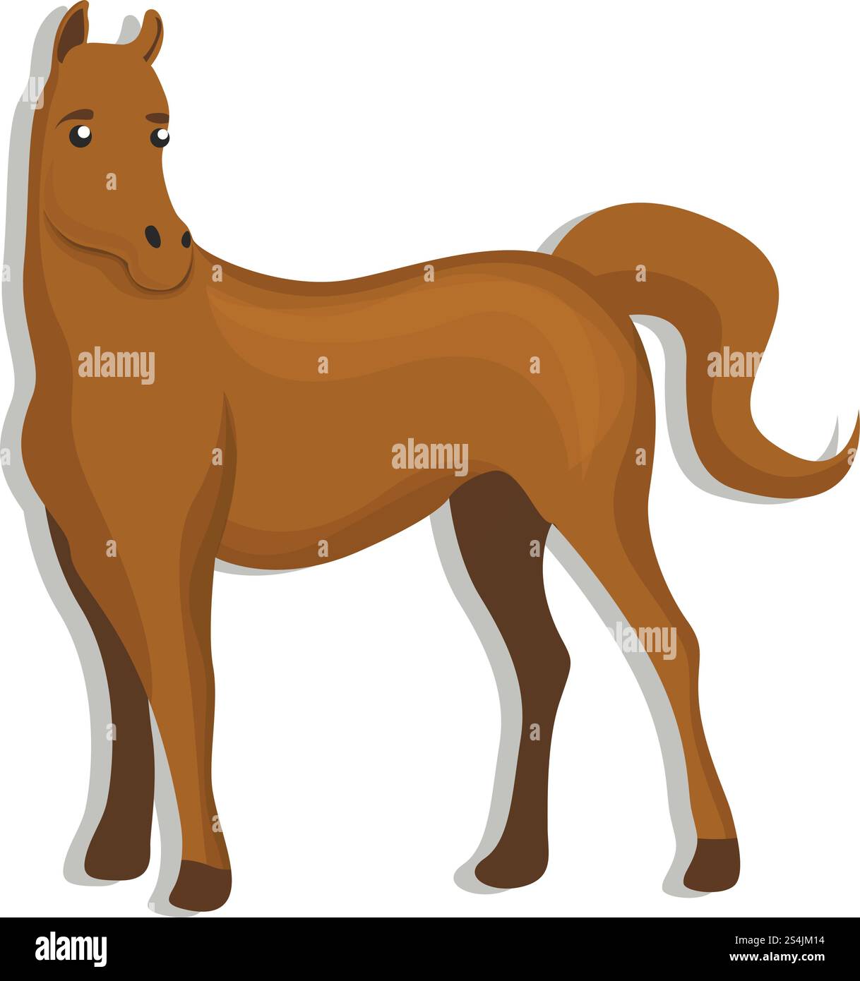 Brown horse icon. Cartoon of brown horse vector icon for web design ...