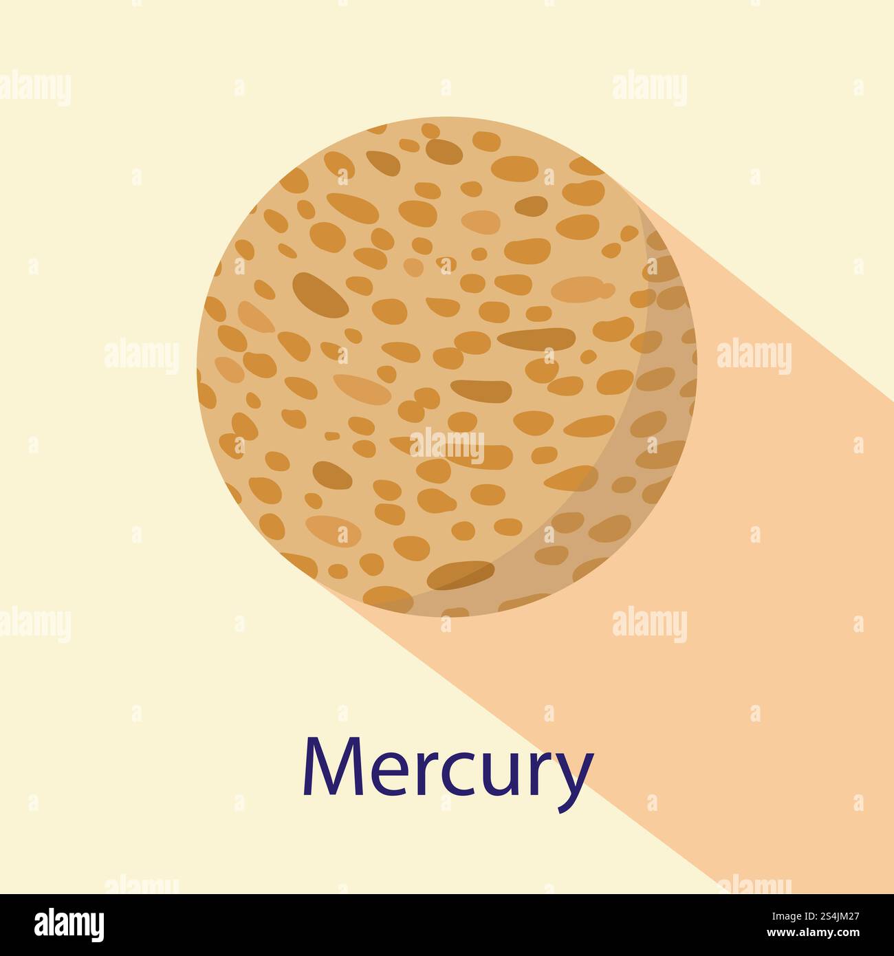 Mercury planet icon. Flat illustration of mercury planet vector icon ...
