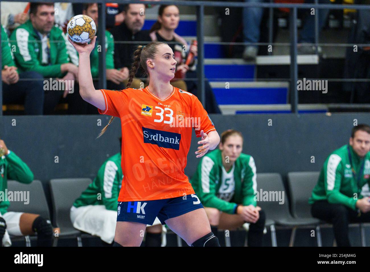 Odense, Denmark. 12th Jan, 2025. Thale Rushfeldt Deila (33) of Odense ...