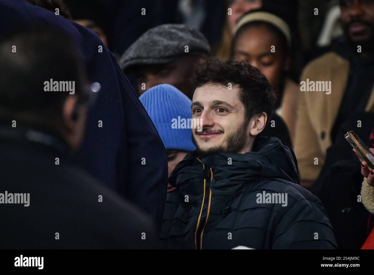 Film star Maxime Biaggi attends the French L1 football match between ...