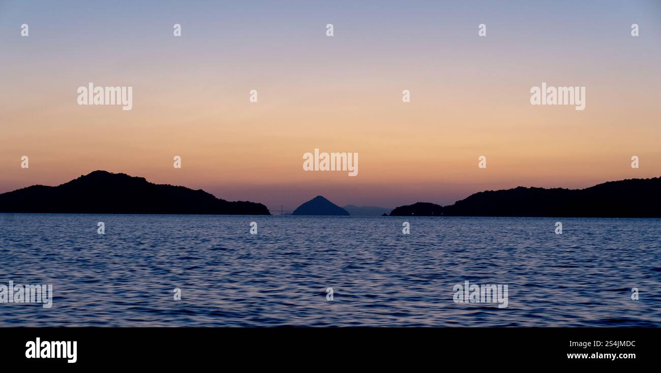 The Seto Inland Sea, the largest inland sea in Japan, and its many ...