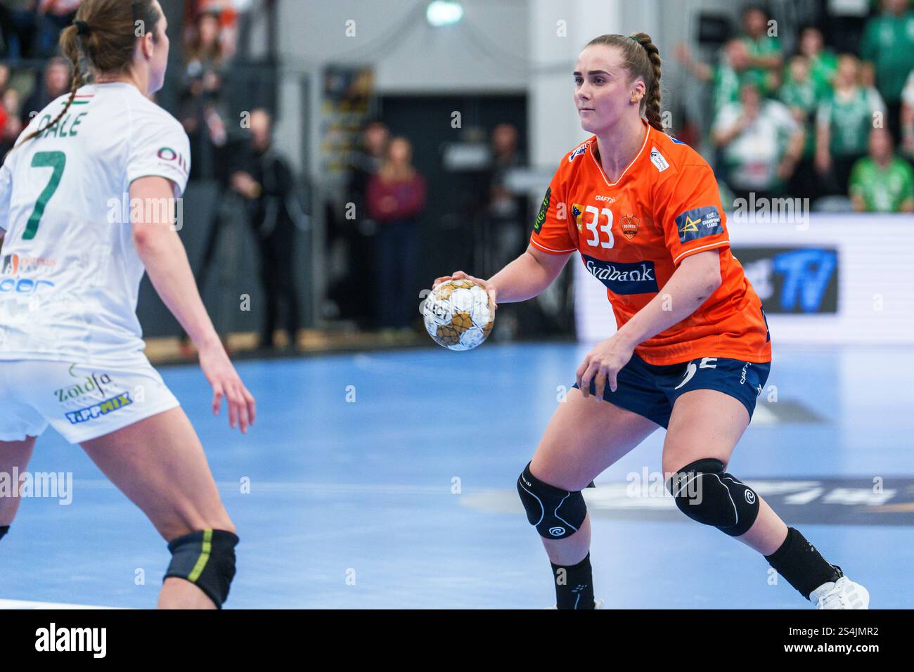 Odense, Denmark. 12th Jan, 2025. Thale Rushfeldt Deila (33) of Odense ...