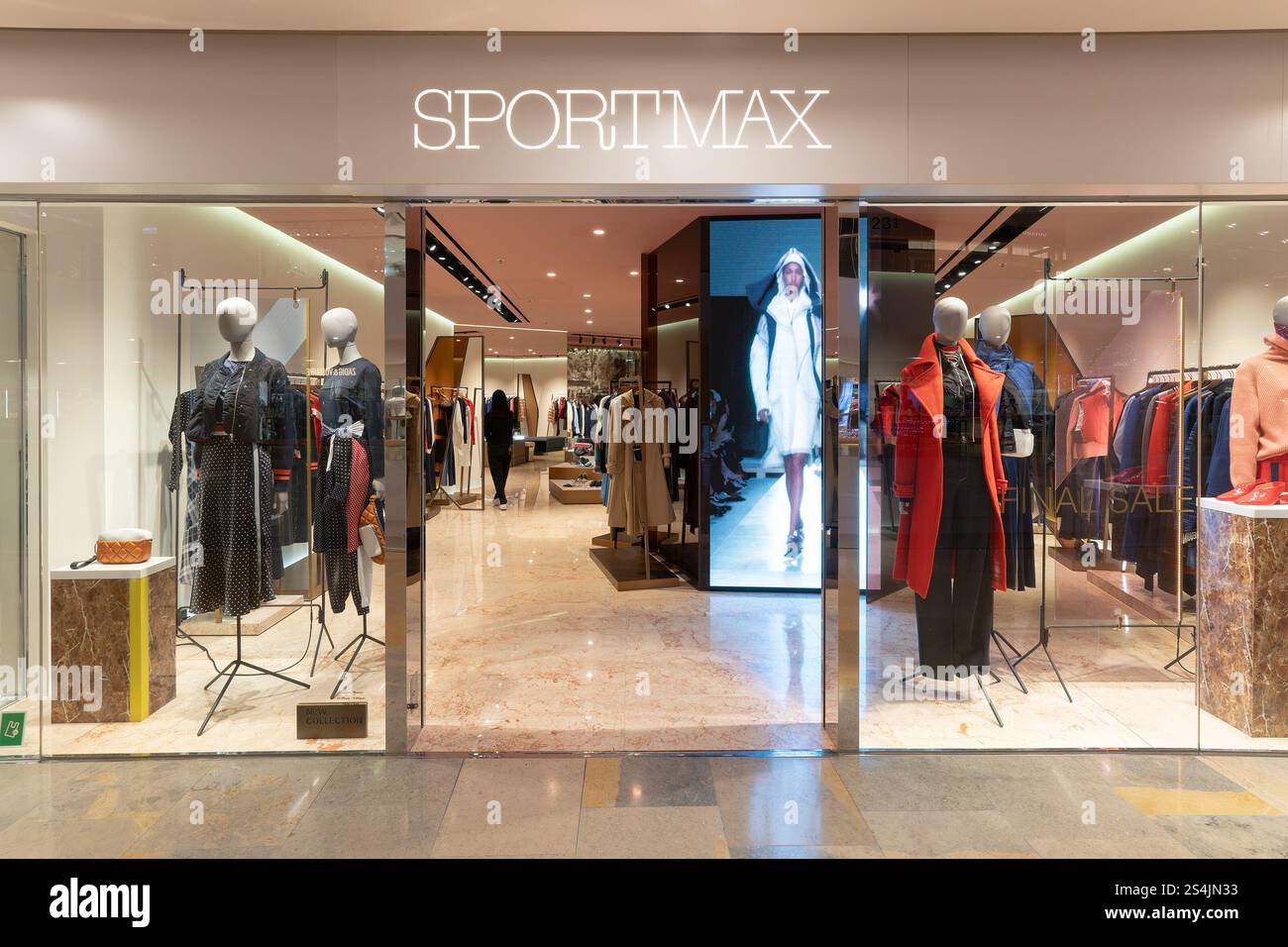 Hong Kong, China - February 03, 2019: storefront of a Sportmax store in ...