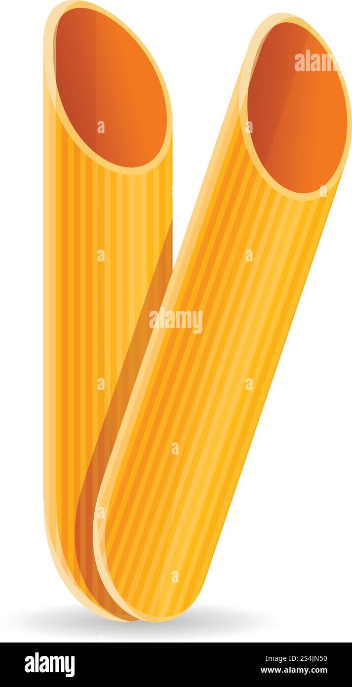 Penne pasta icon. Cartoon of penne pasta vector icon for web design ...