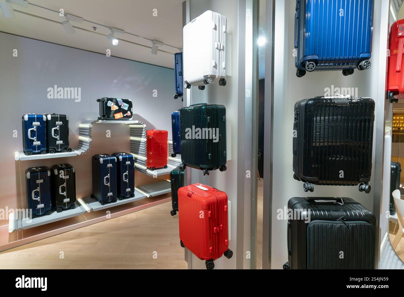 Hong Kong, China - February 03, 2019: wheeled suitcases made by German ...