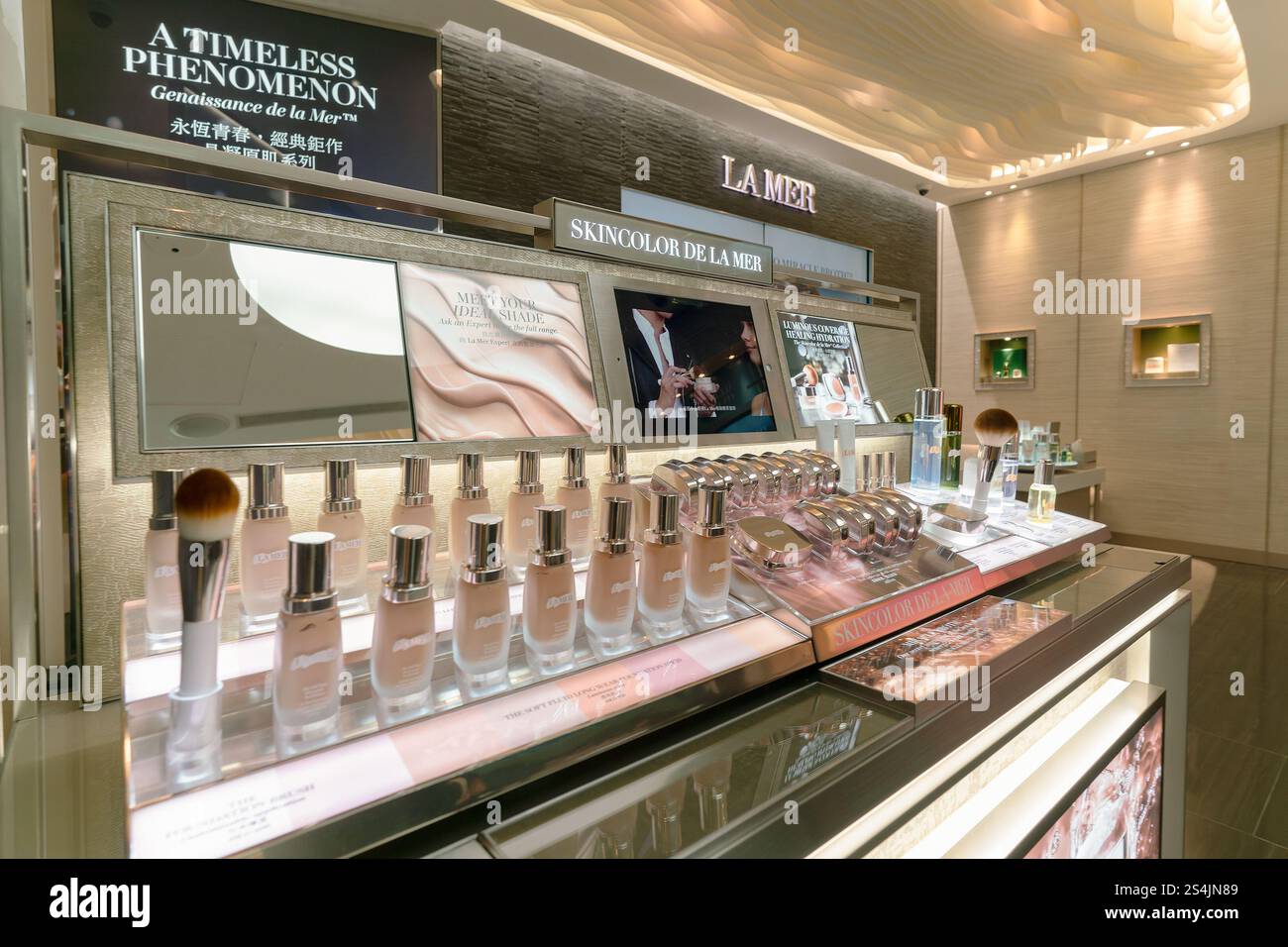 Hong Kong, China - February 03, 2019: cosmetic products displayed ...
