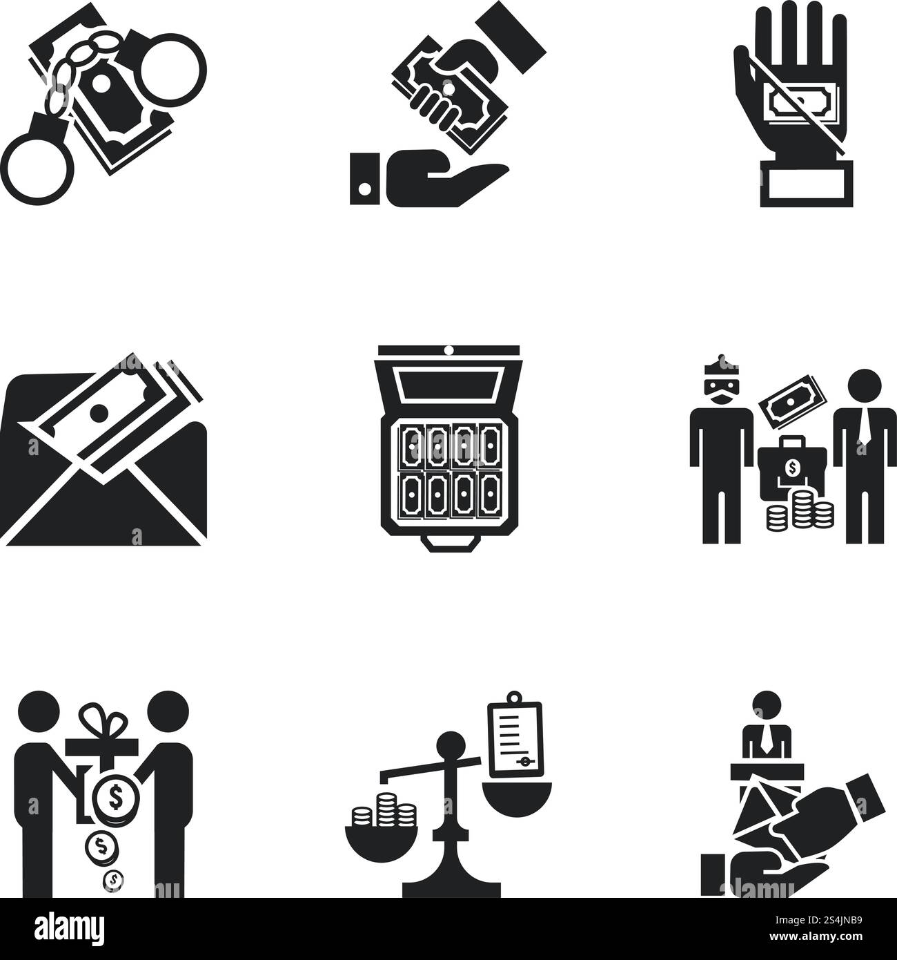 Blood bribery money icon set. Simple set of 9 blood bribery money vector icons for web design ...