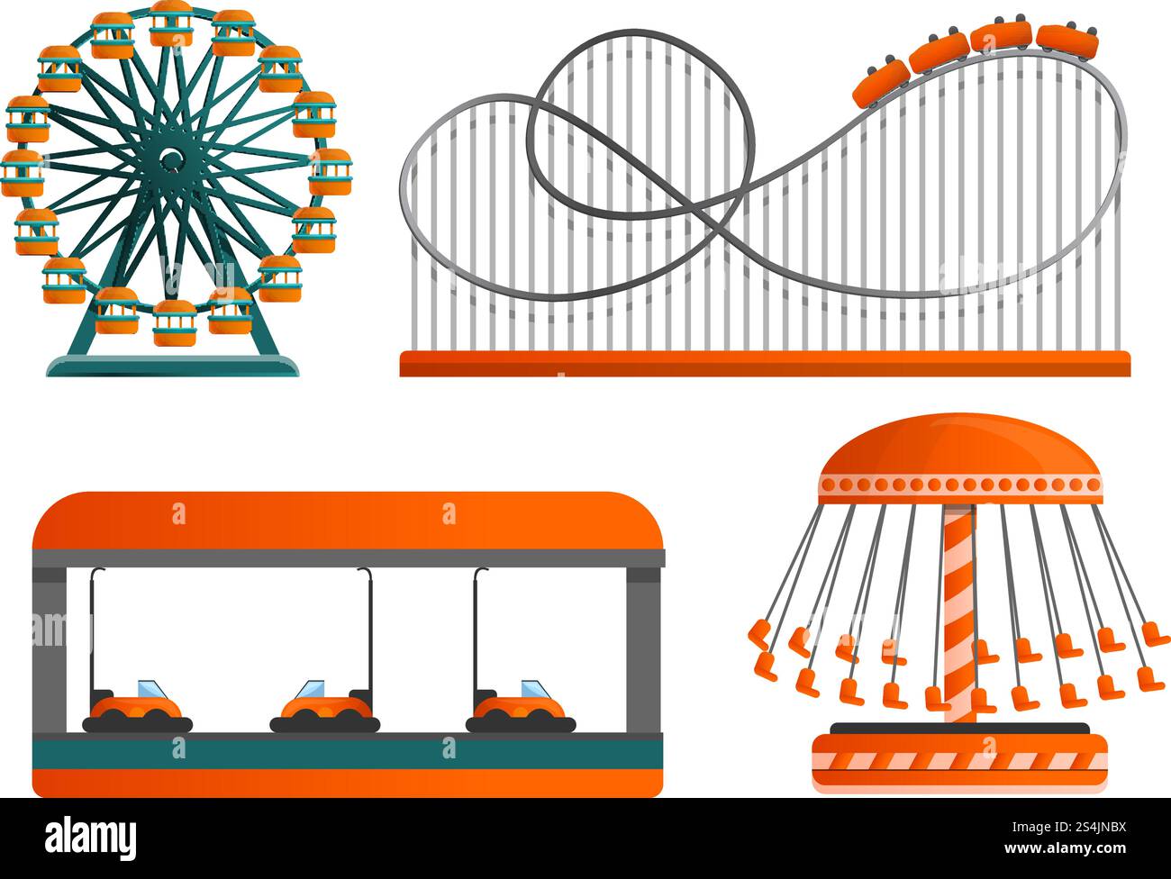 Carousel icon set. Cartoon set of carousel vector icons for web design ...