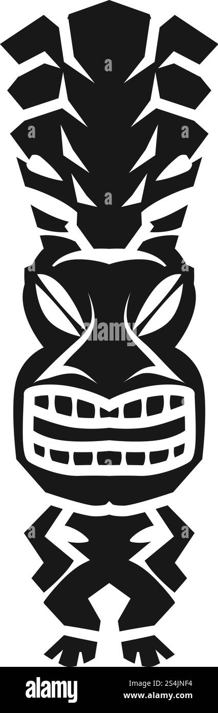 Tribal aztec idol icon. Simple illustration of tribal aztec idol vector ...