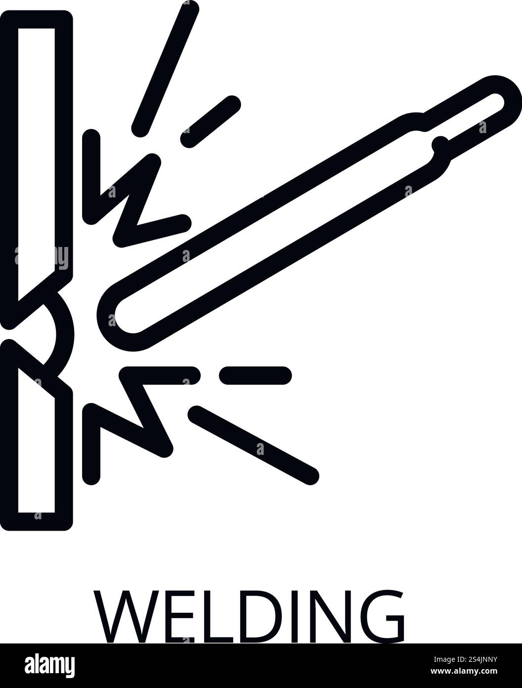 Welding icon. Outline welding vector icon for web design isolated on ...