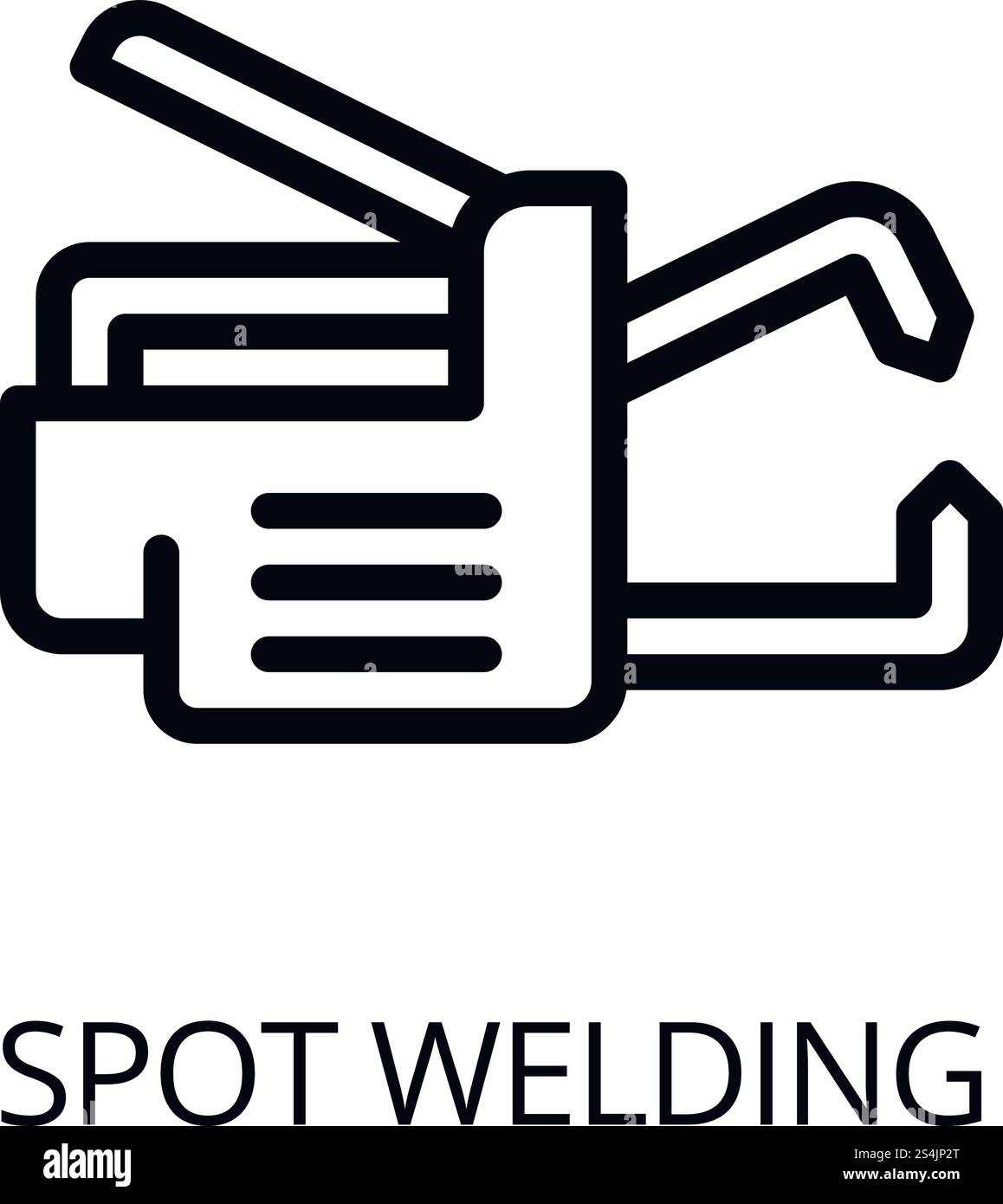 Spot welding icon. Outline spot welding vector icon for web design ...