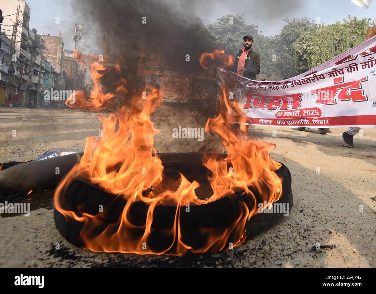 Patna, India. 12th Jan, 2025. PATNA, INDIA - JANUARY 12: Chatra Yuva ...