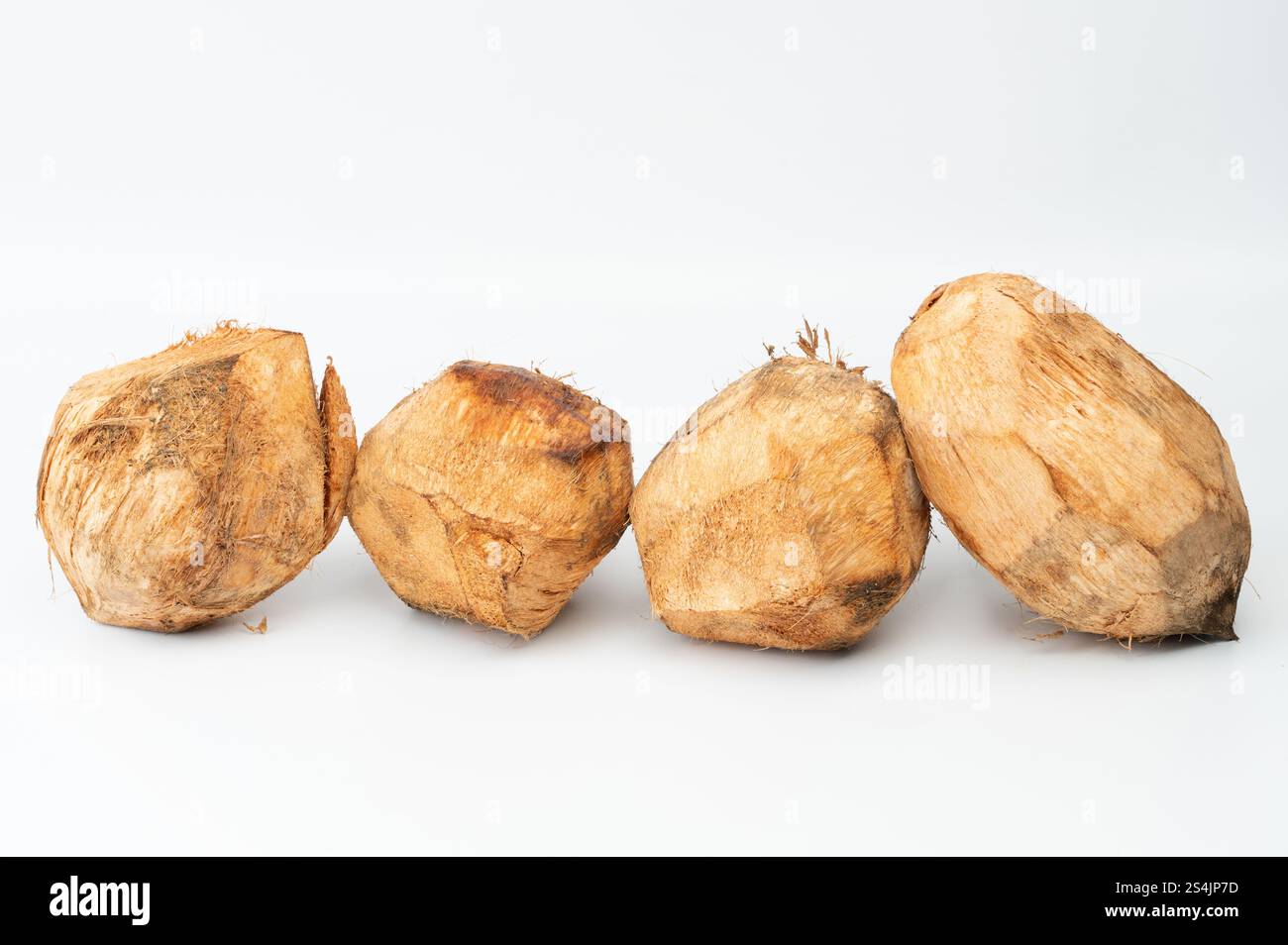 Group of fresh cut coconut isolated on white studio background Stock ...