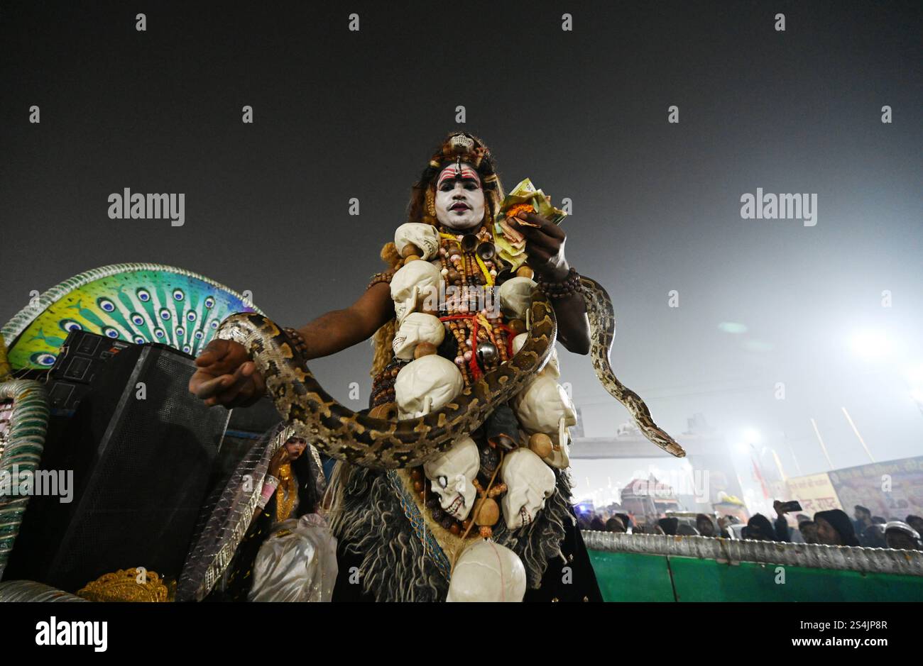 PRAYAGRAJ, INDIA - JANUARY 12: Procession during Chavani Pravesh of ...