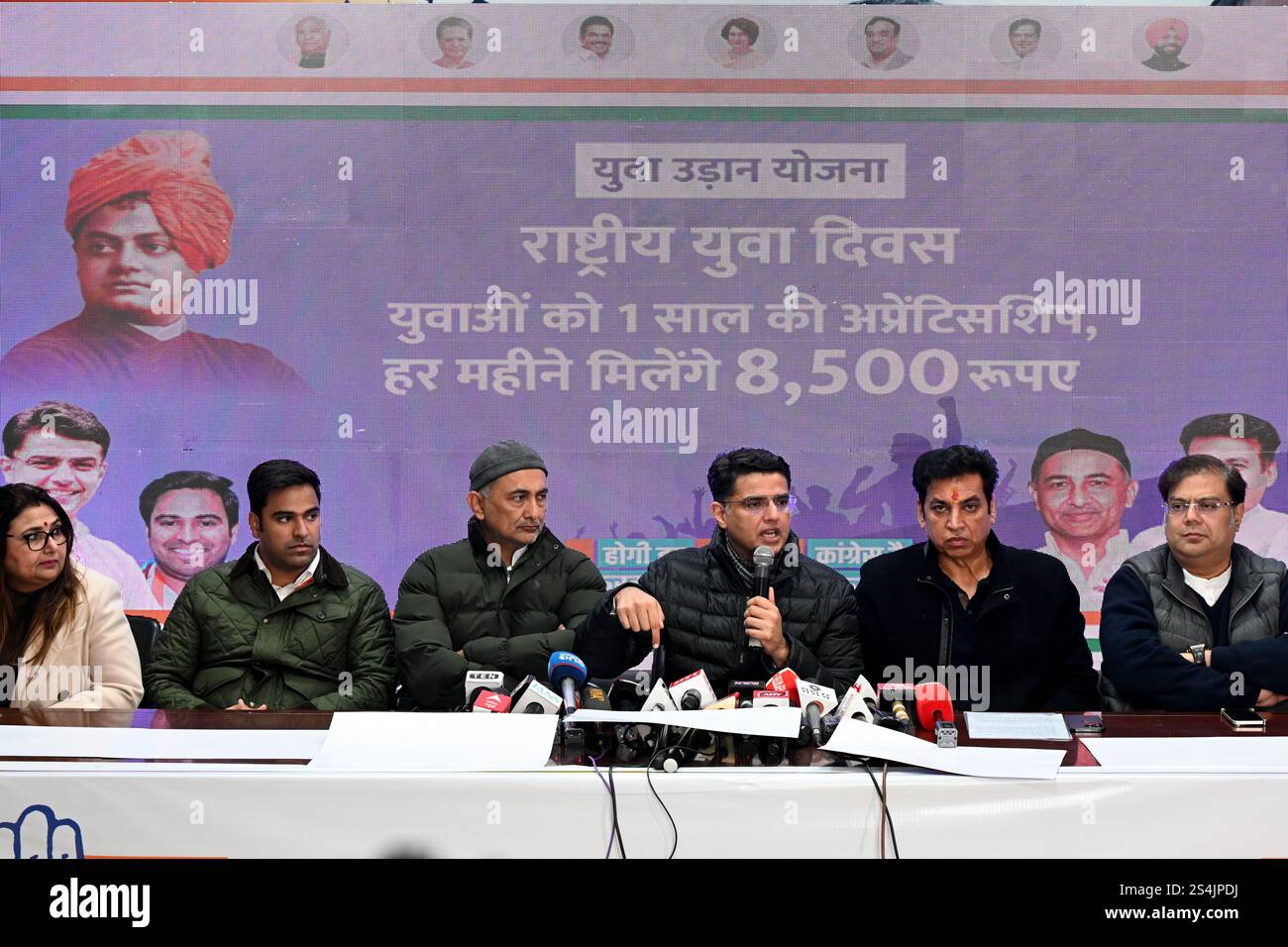 NEW DELHI, INDIA - JANUARY 12: Congress leader Sachin Pilot and Delhi ...