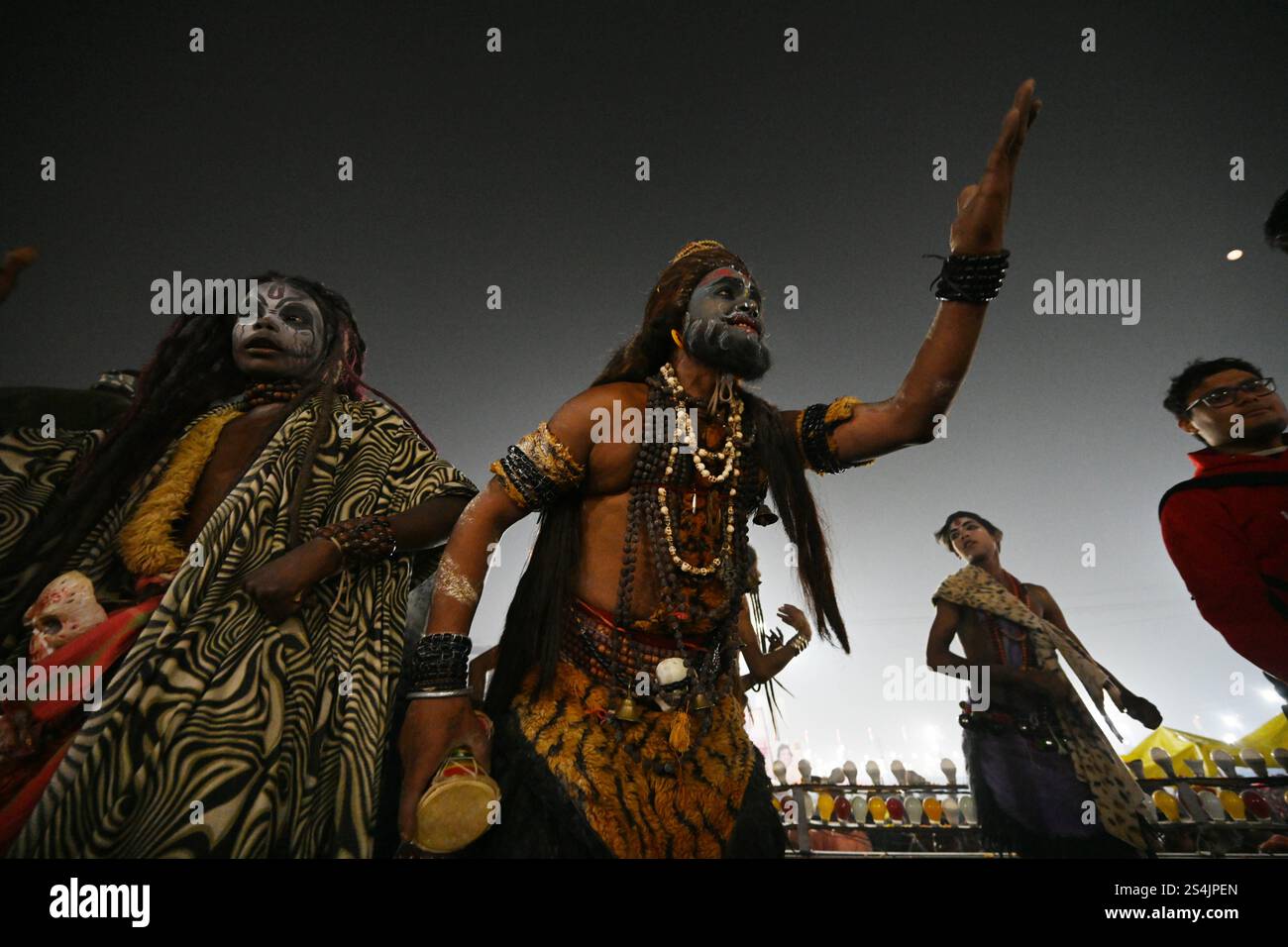 PRAYAGRAJ, INDIA - JANUARY 12: Procession during Chavani Pravesh of ...