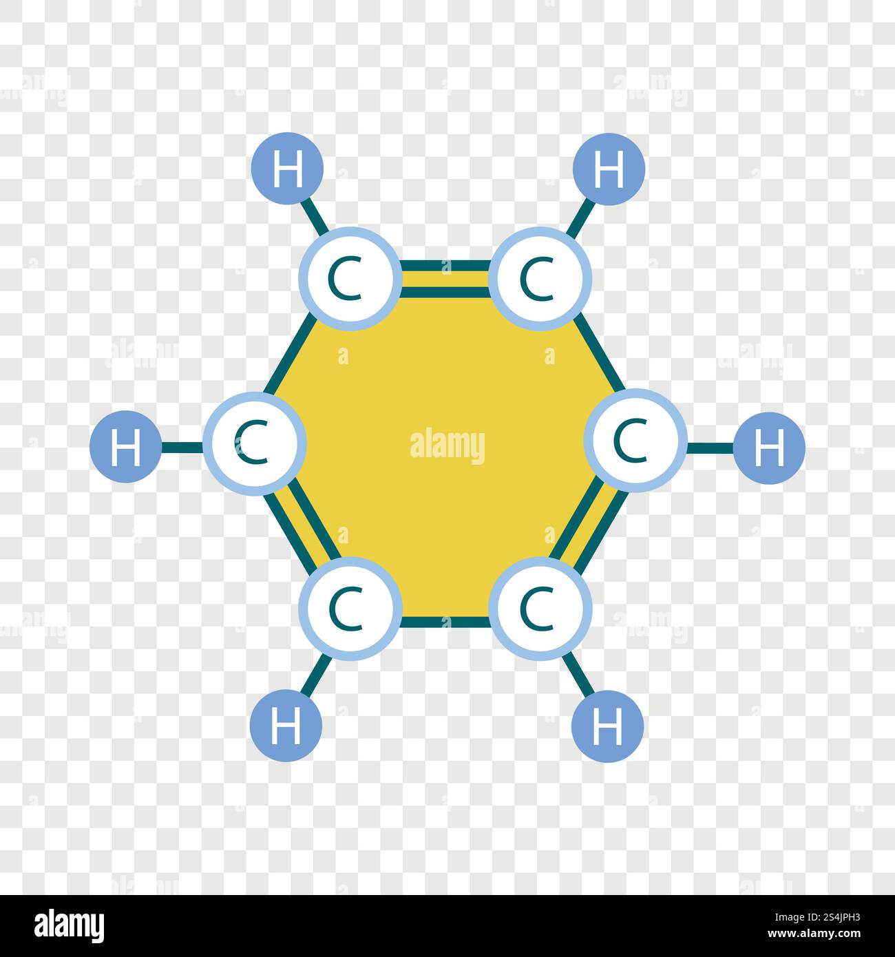 Benzene molecule icon. Flat illustration of benzene molecule vector icon for web design. Benzene ...