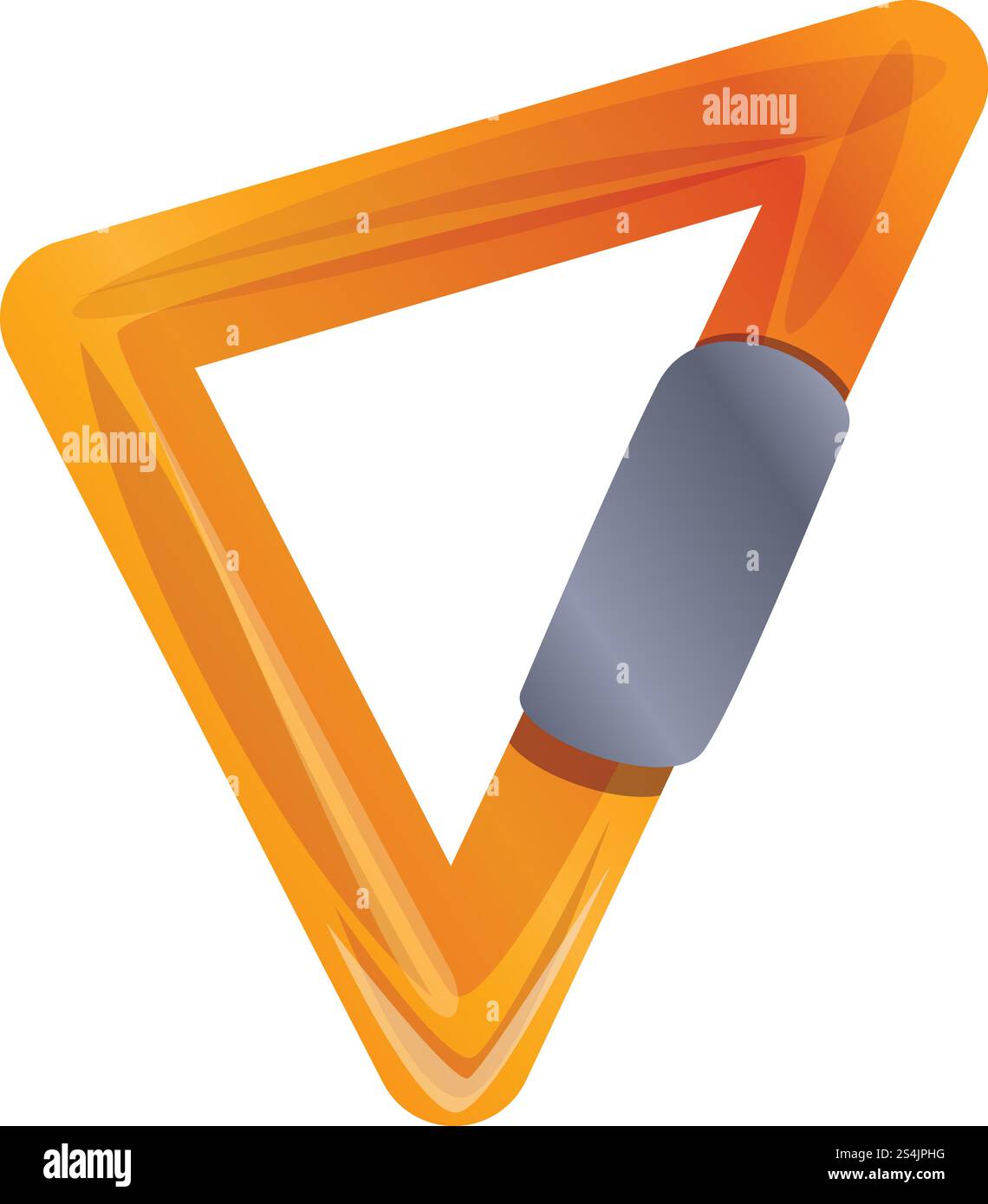 Triangular carabine icon. Cartoon of triangular carabine vector icon ...