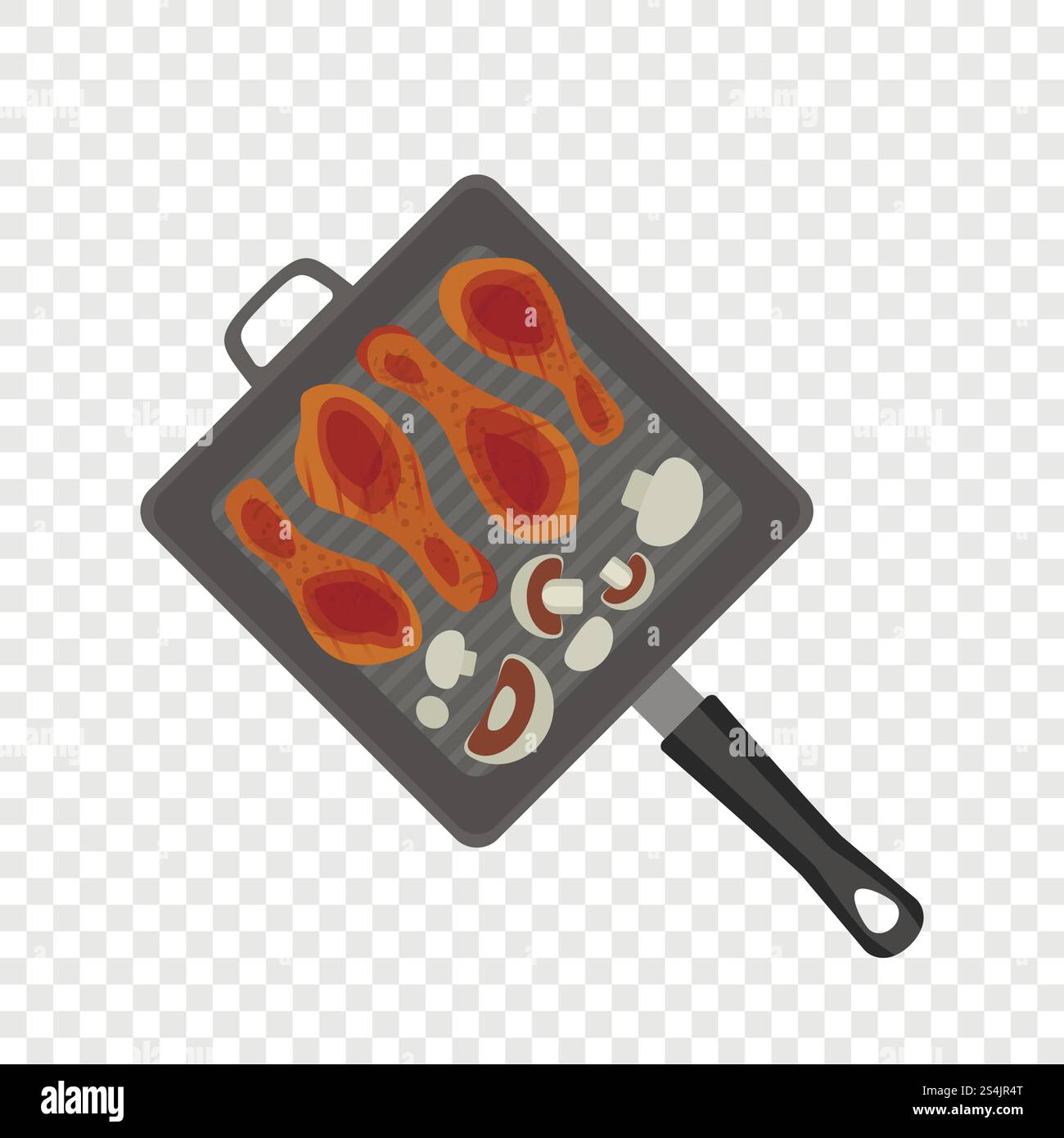 Bbq grill griddle icon. Flat illustration of bbq grill griddle vector ...