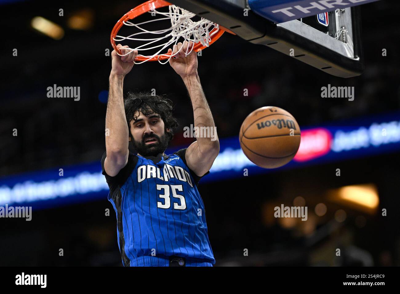 Orlando Magic center Goga Bitadze dunks against the Philadelphia 76ers ...