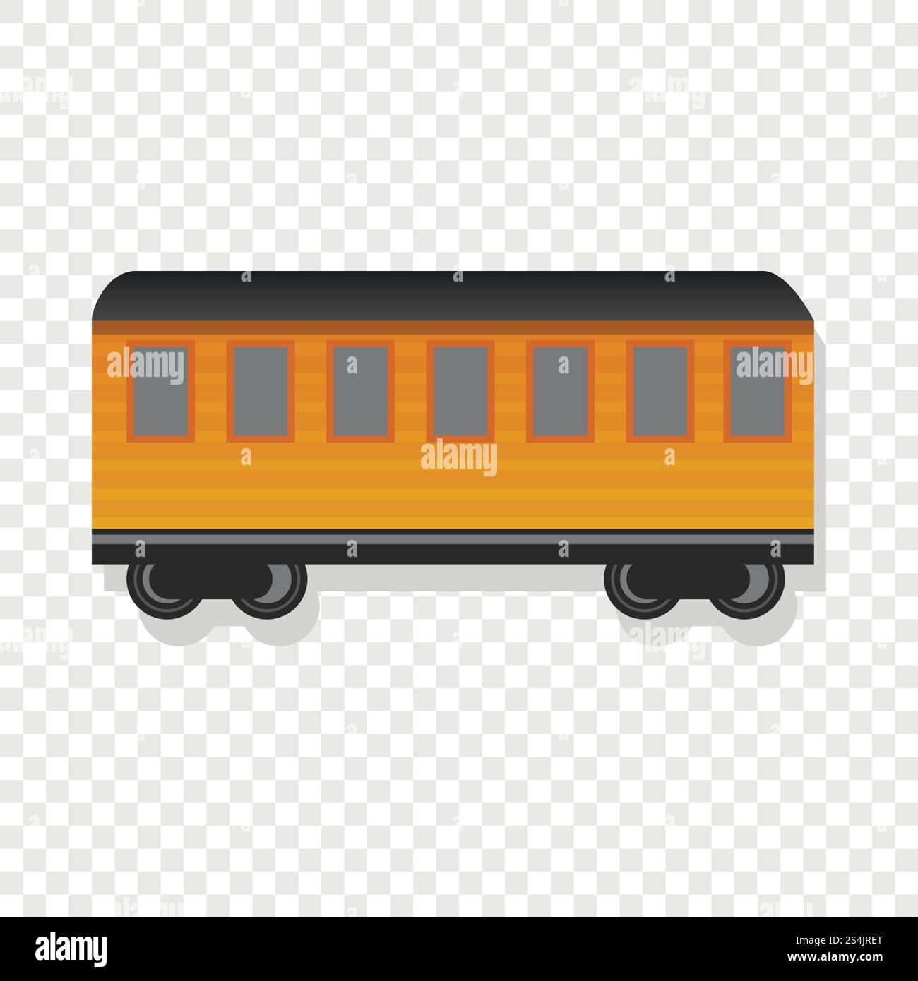 Old passenger wagon icon. Cartoon of old passenger wagon vector icon ...