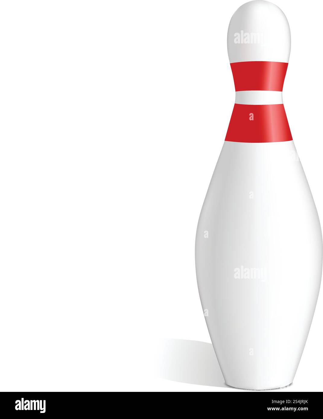 Bowling pin icon. Realistic illustration of bowling pin vector icon for ...