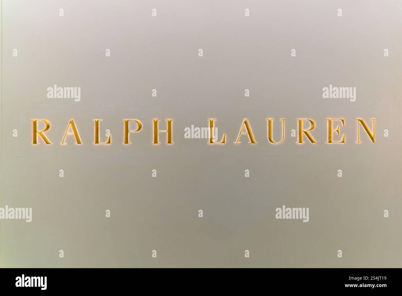 Hong Kong, China - February 02, 2019: close up shot of Ralph Lauren ...