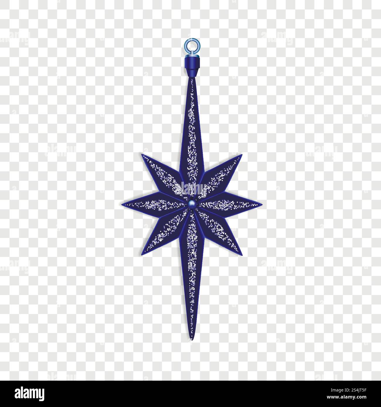 Blue christmas toy icon. Realistic illustration of blue christmas toy ...