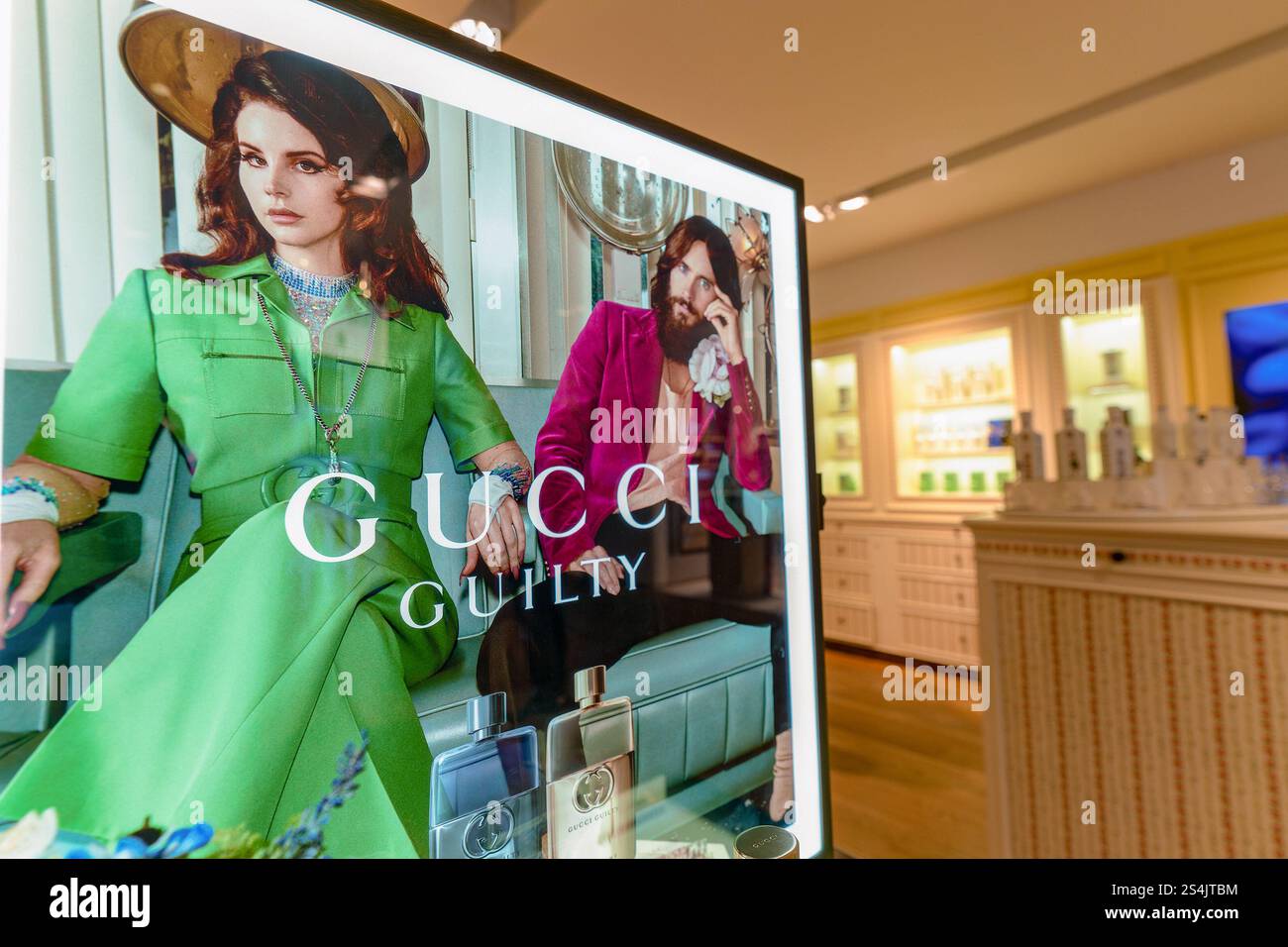 Hong Kong, China - February 02, 2019: close up shot of Gucci Guilty ...
