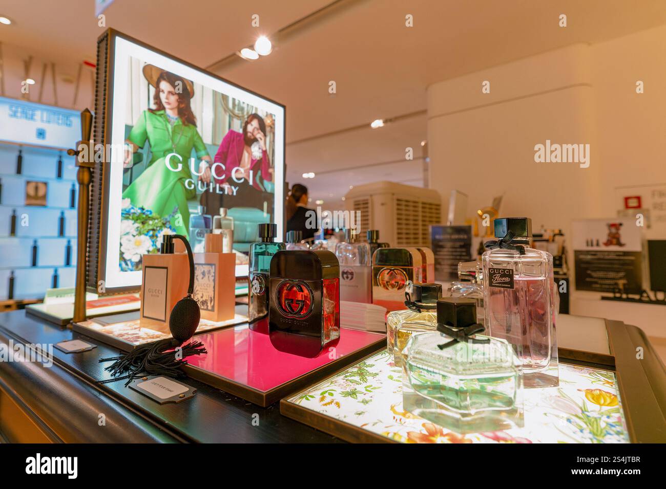 Hong Kong, China - February 02, 2019: Gucci products displayed at ...