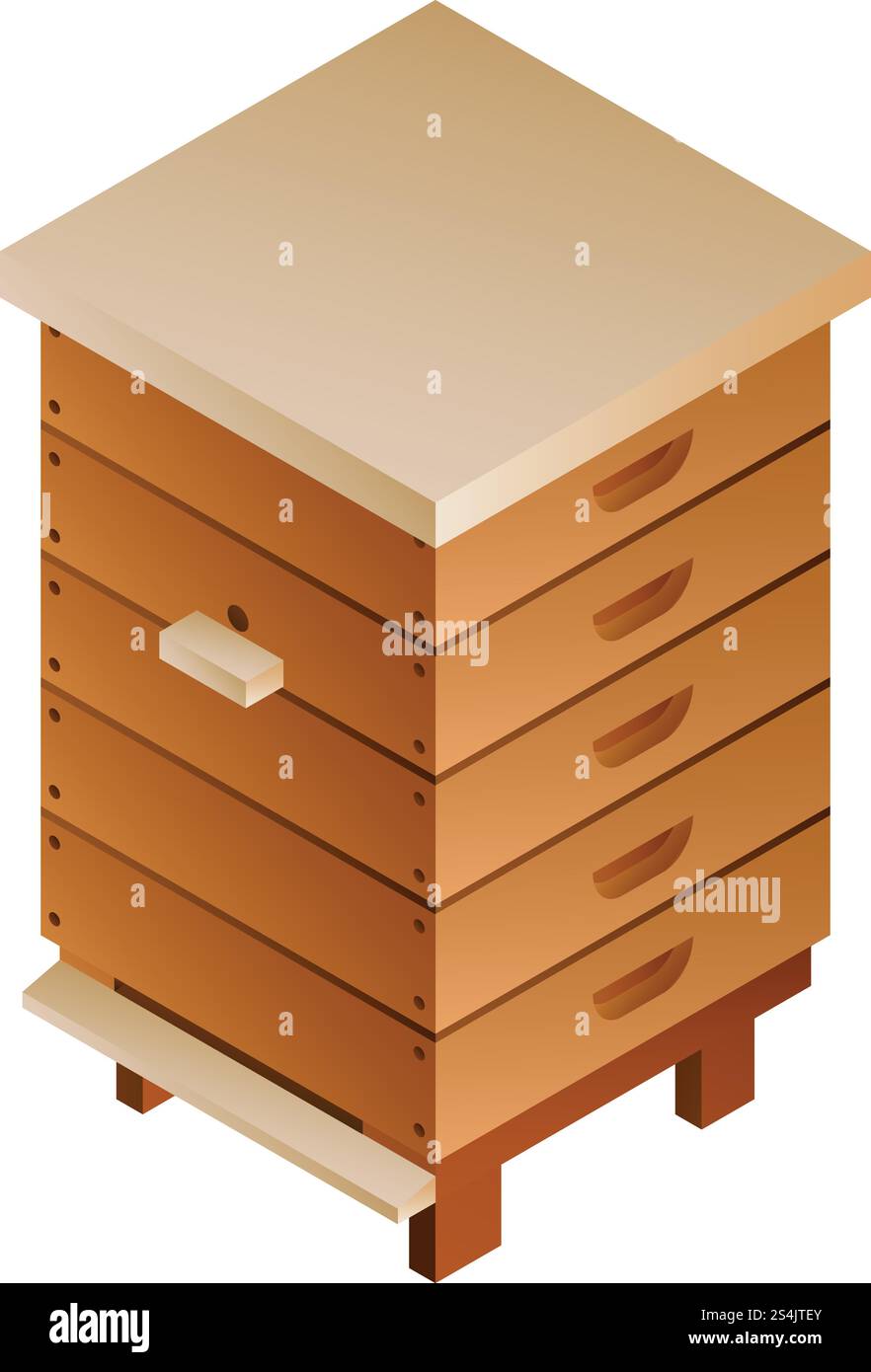 High bee hive icon. Isometric of high bee hive vector icon for web ...