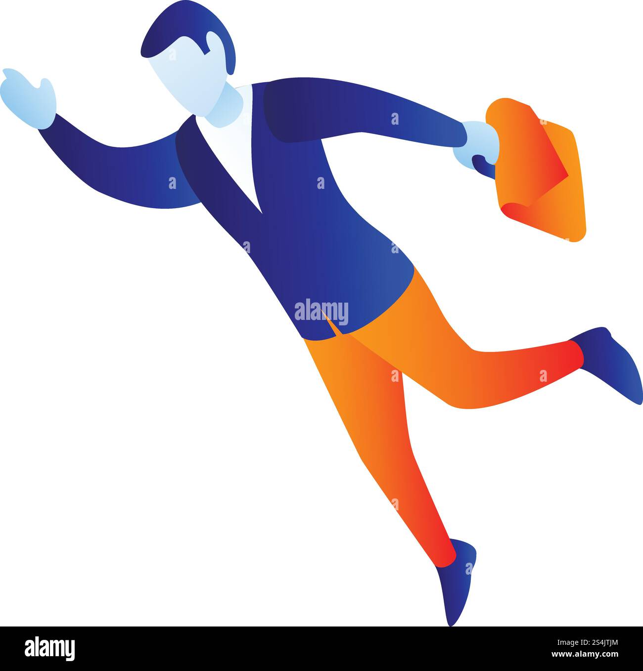 Man fly to work icon. Isometric of man fly to work vector icon for web ...