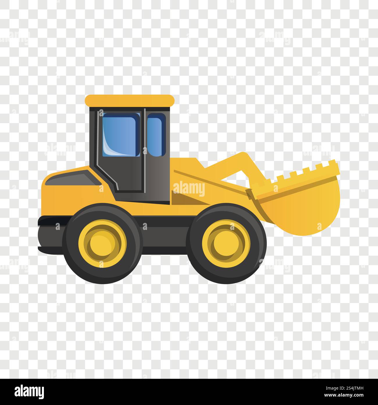 Wheel excavator icon. Cartoon of wheel excavator vector icon for web ...