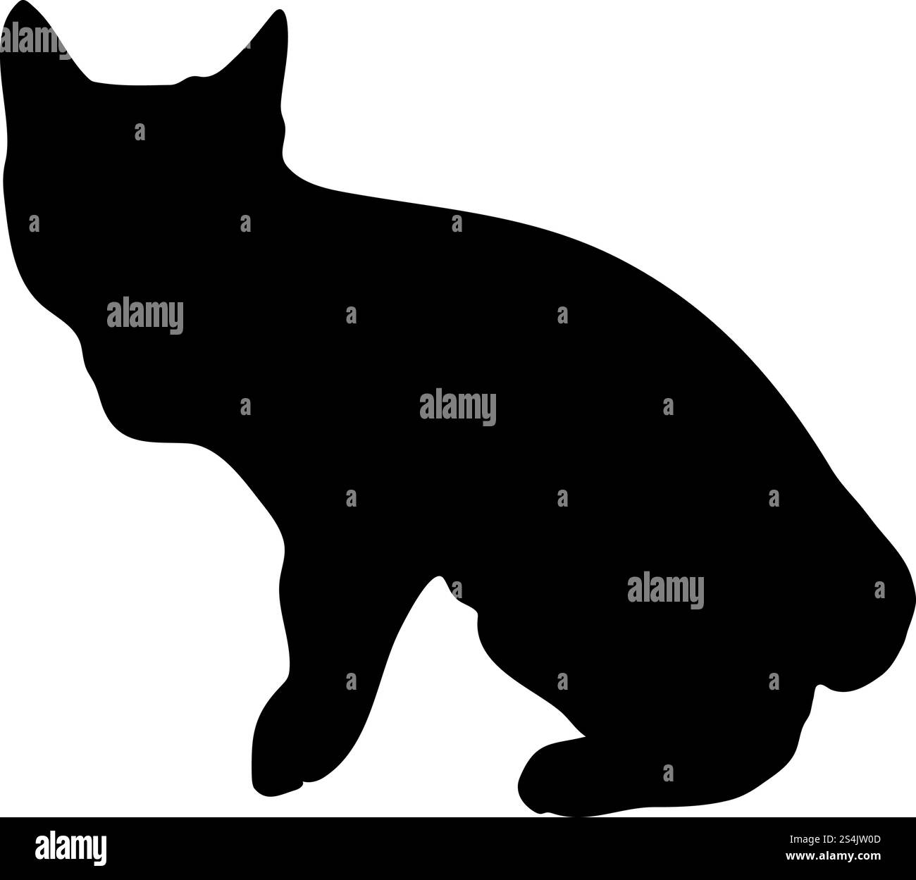 Cat Silhouette. Smooth and Clear. Vector Illustration Stock Vector ...