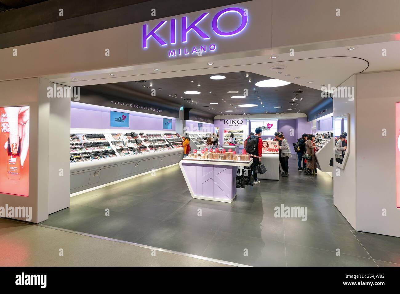 Hong Kong, China - February 02, 2019: entrance to KIKO Milano store at Harbour City, Hong Kong ...