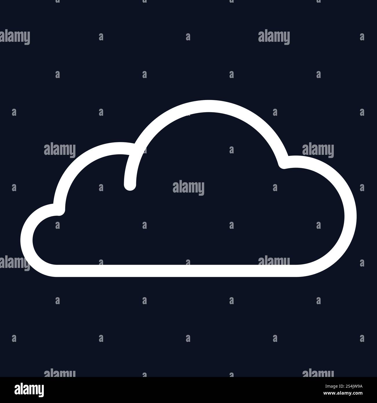 Sky cloud icon. Outline sky cloud vector icon for web design. Sky cloud ...