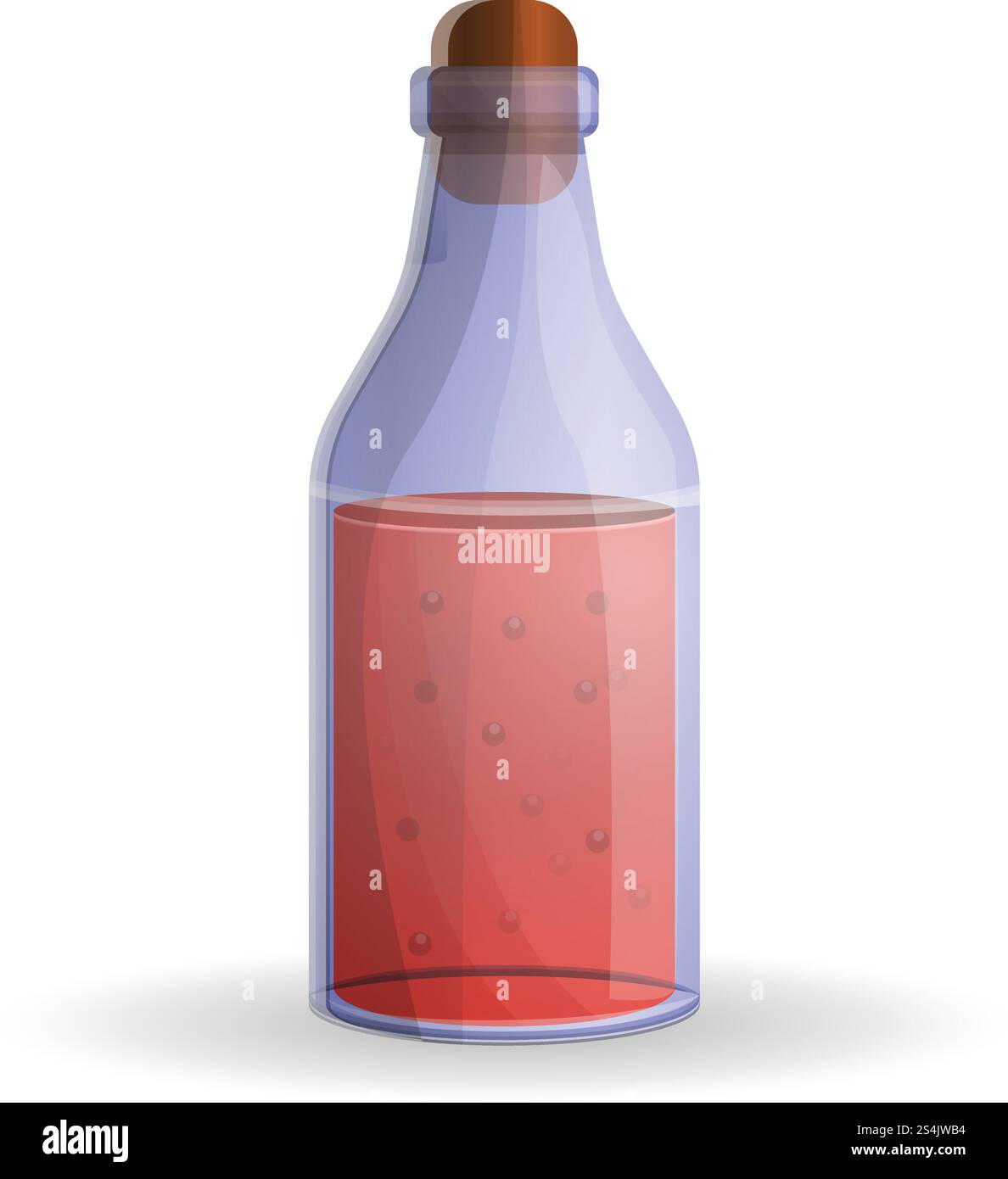 Red potion bottle icon. Cartoon of red potion bottle vector icon for ...