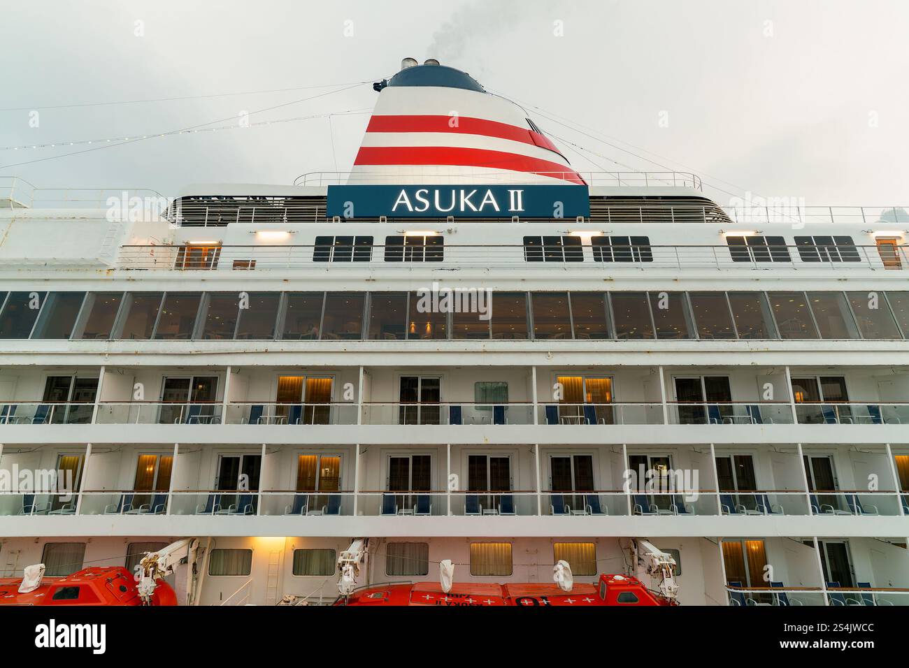 Hong Kong, China - February 02, 2019: the Asuka II, a luxury cruise ...