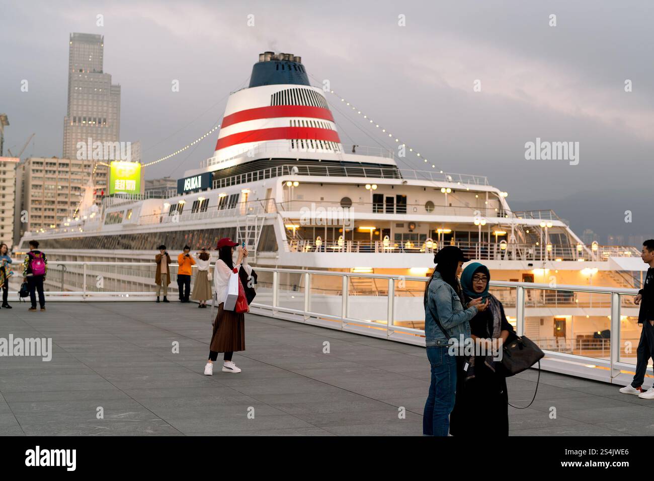 Hong Kong, China - February 02, 2019: the Asuka II, a luxury cruise ...
