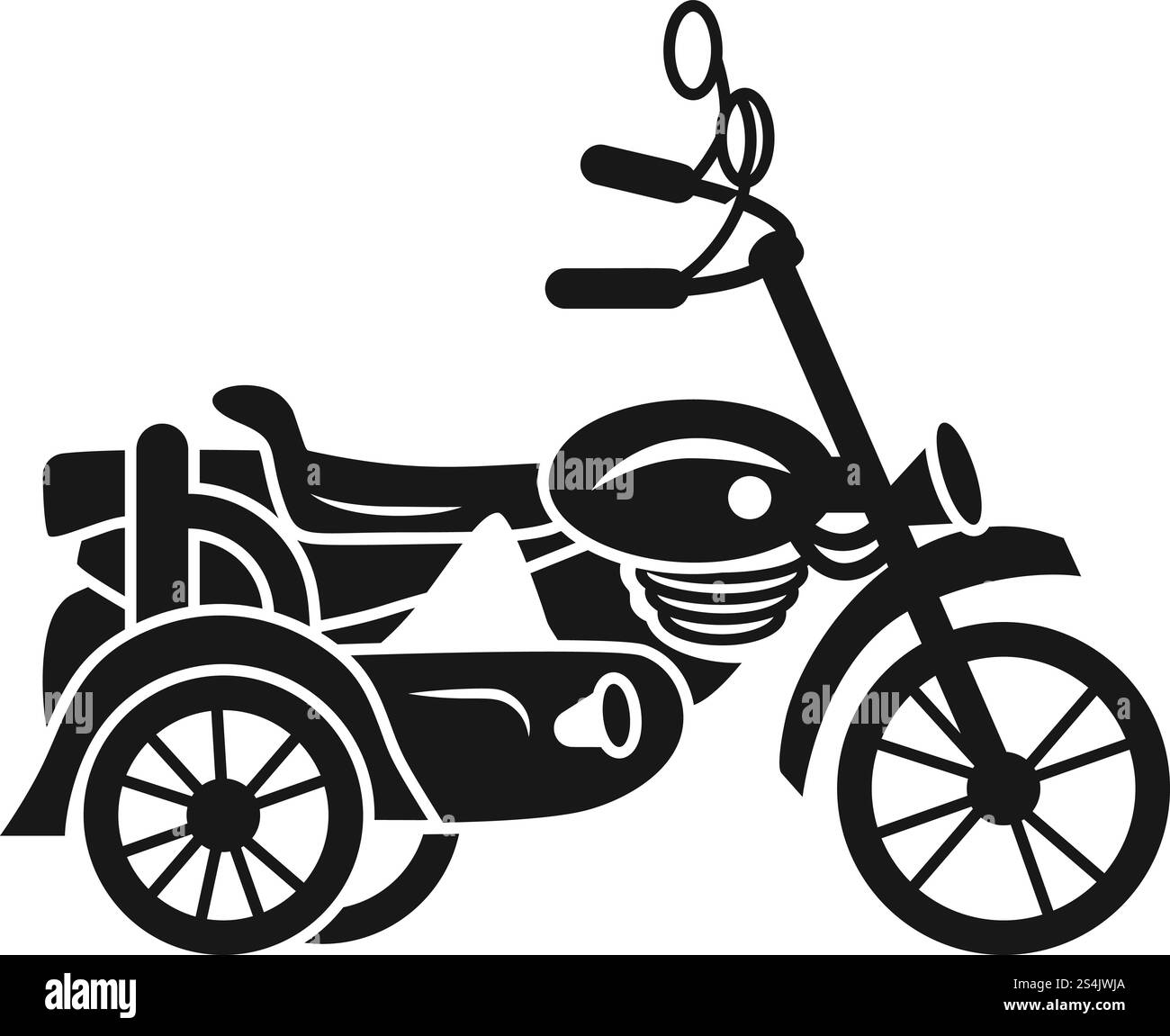 Motorbike carriage icon. Simple illustration of motorbike carriage ...