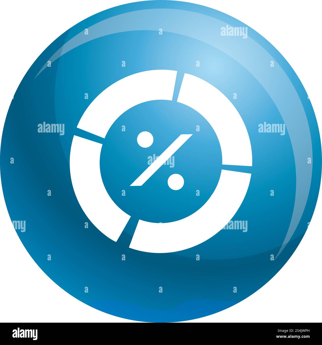 Percent pie chart icon. Simple illustration of percent pie chart vector ...