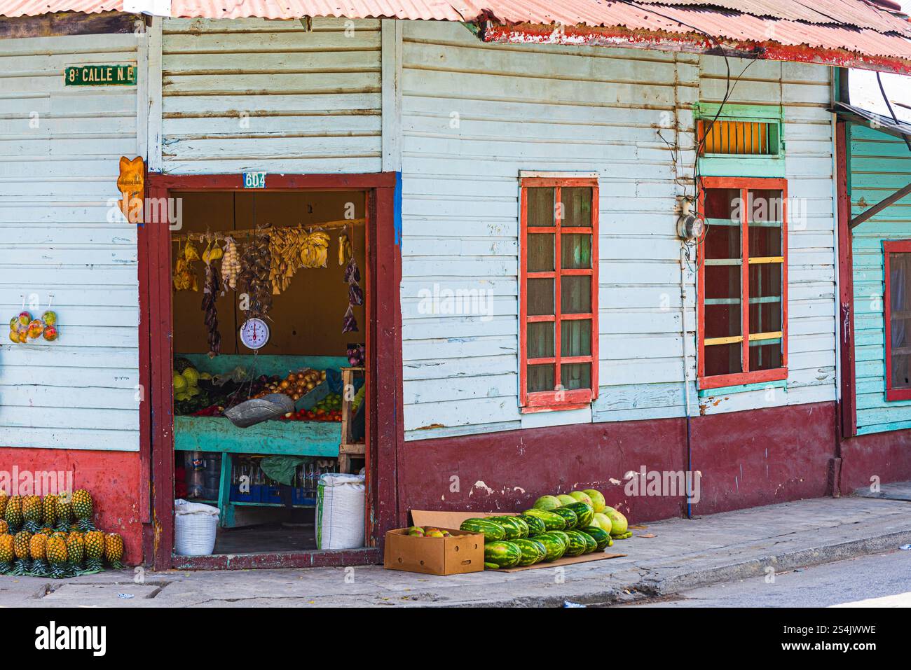 Traditional Market Stall With Fresh Fruits and Vegetables Stock Photo ...