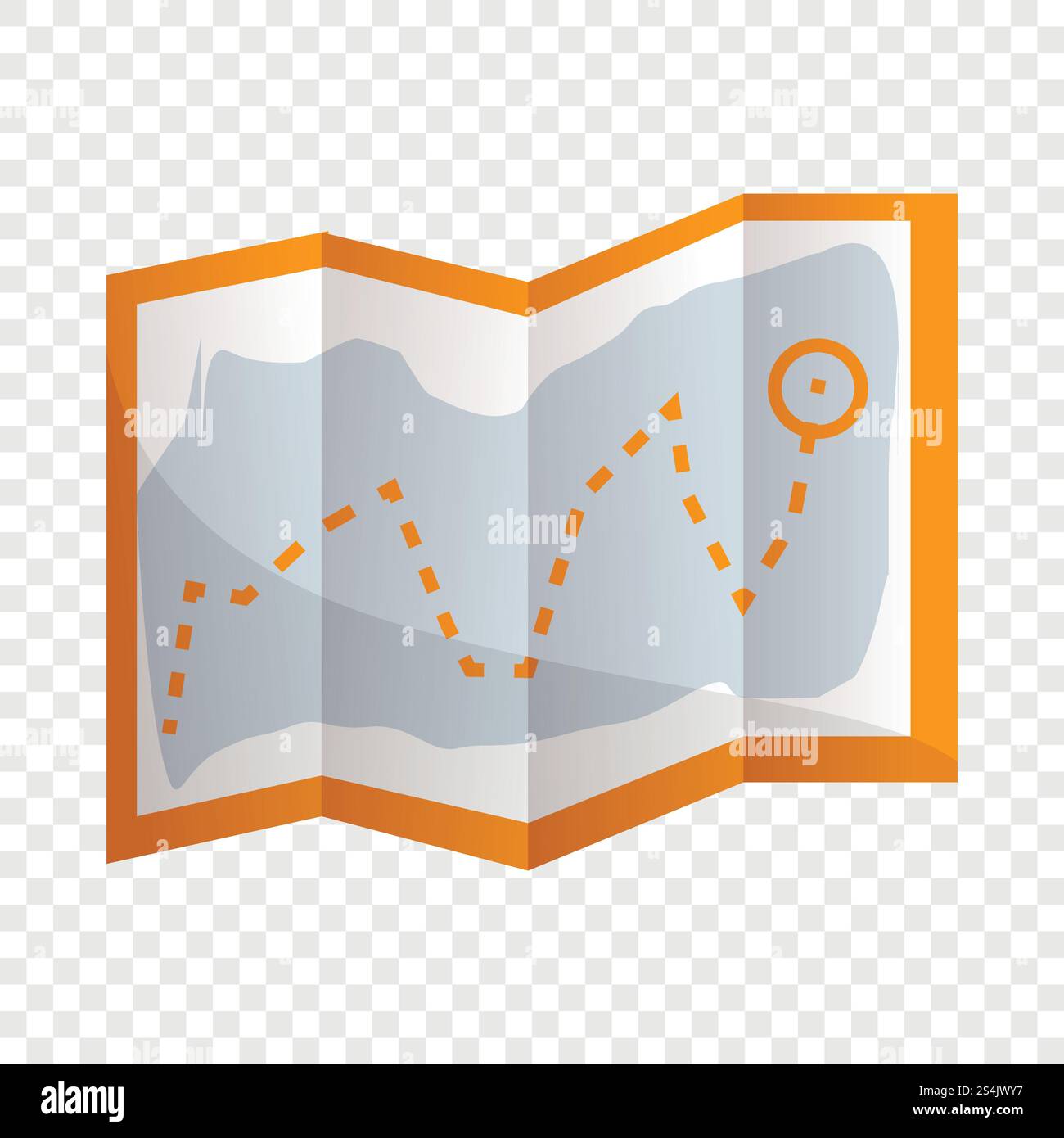 Hiking map icon. Cartoon of hiking map vector icon for web design ...