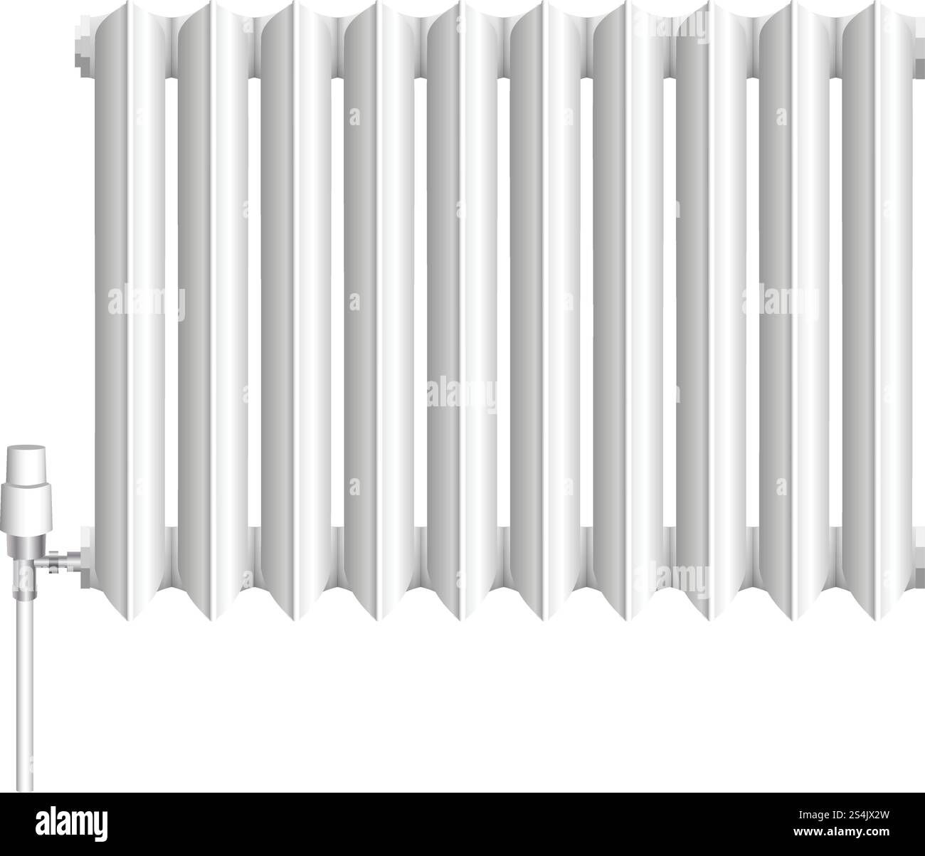 Old heat radiator icon. Realistic illustration of old heat radiator ...
