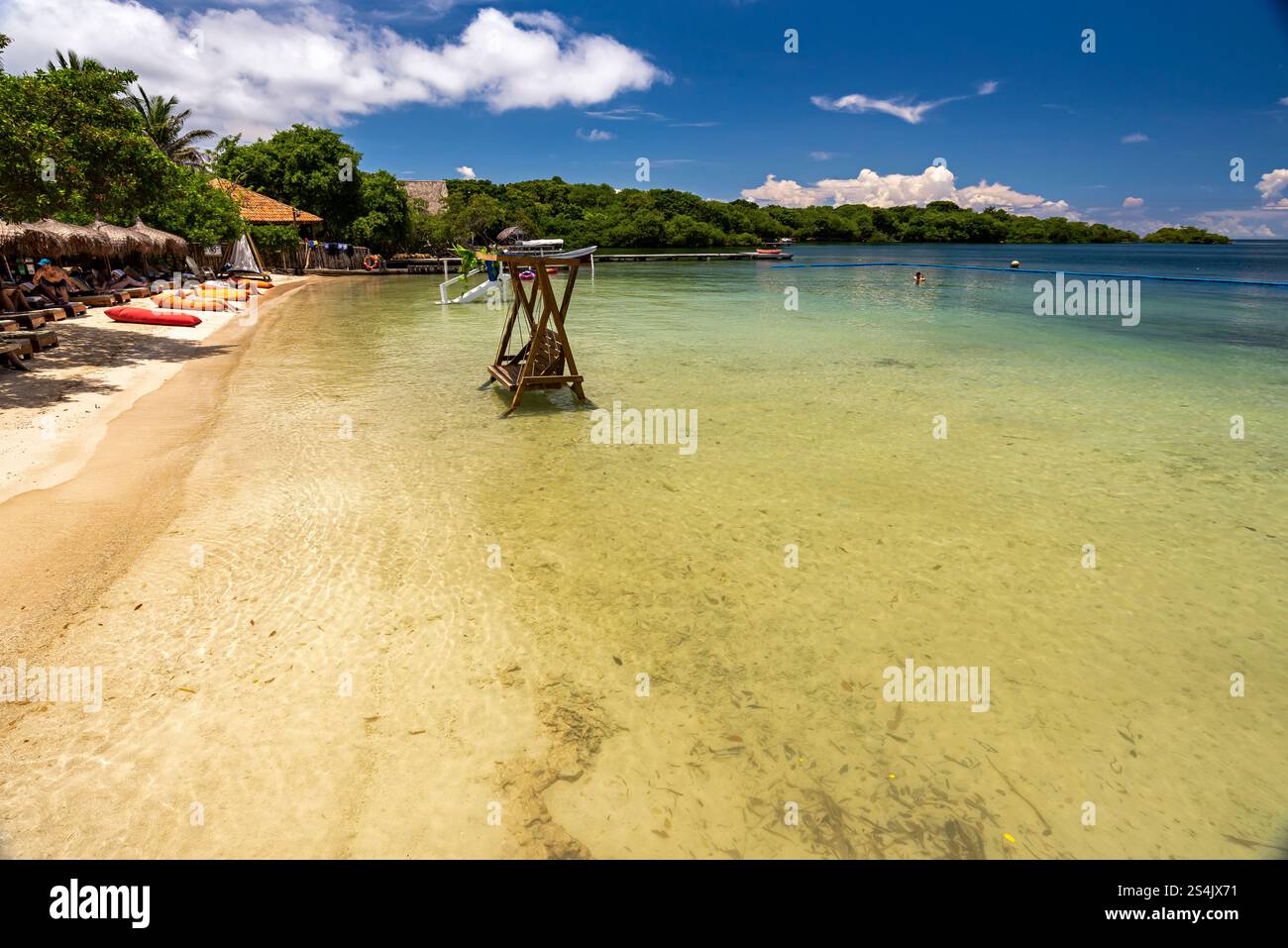 Sea landscape at Del Rosario Islands. Cartagena de Indias, Colombia ...
