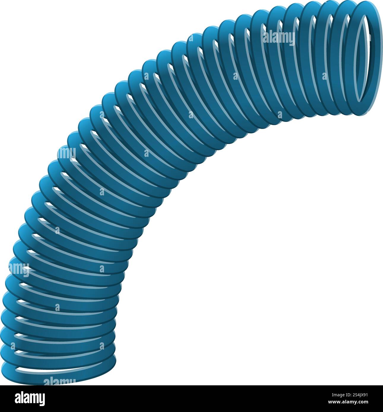 Blue flexible spiral spring icon. Cartoon of blue flexible spiral ...